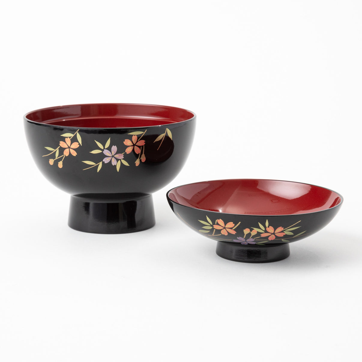 Aizu Lacquerware Sakura Soup Bowl with Lid – omakase
